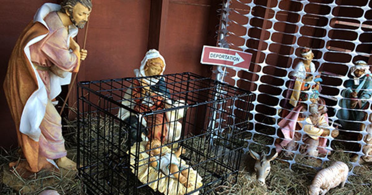 Church Puts Baby Jesus In Cage For Immigration-Themed Nativity Scene ...