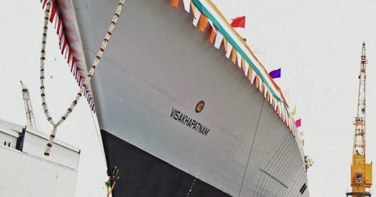 Indian Navy's New Stealth Destroyer 'Visakhapatnam' Launched | HuffPost ...