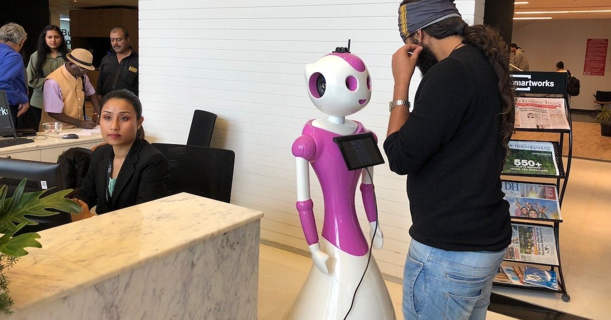 An Indian Start-Up Made A Robot Receptionist: Of Course She's A Woman ...