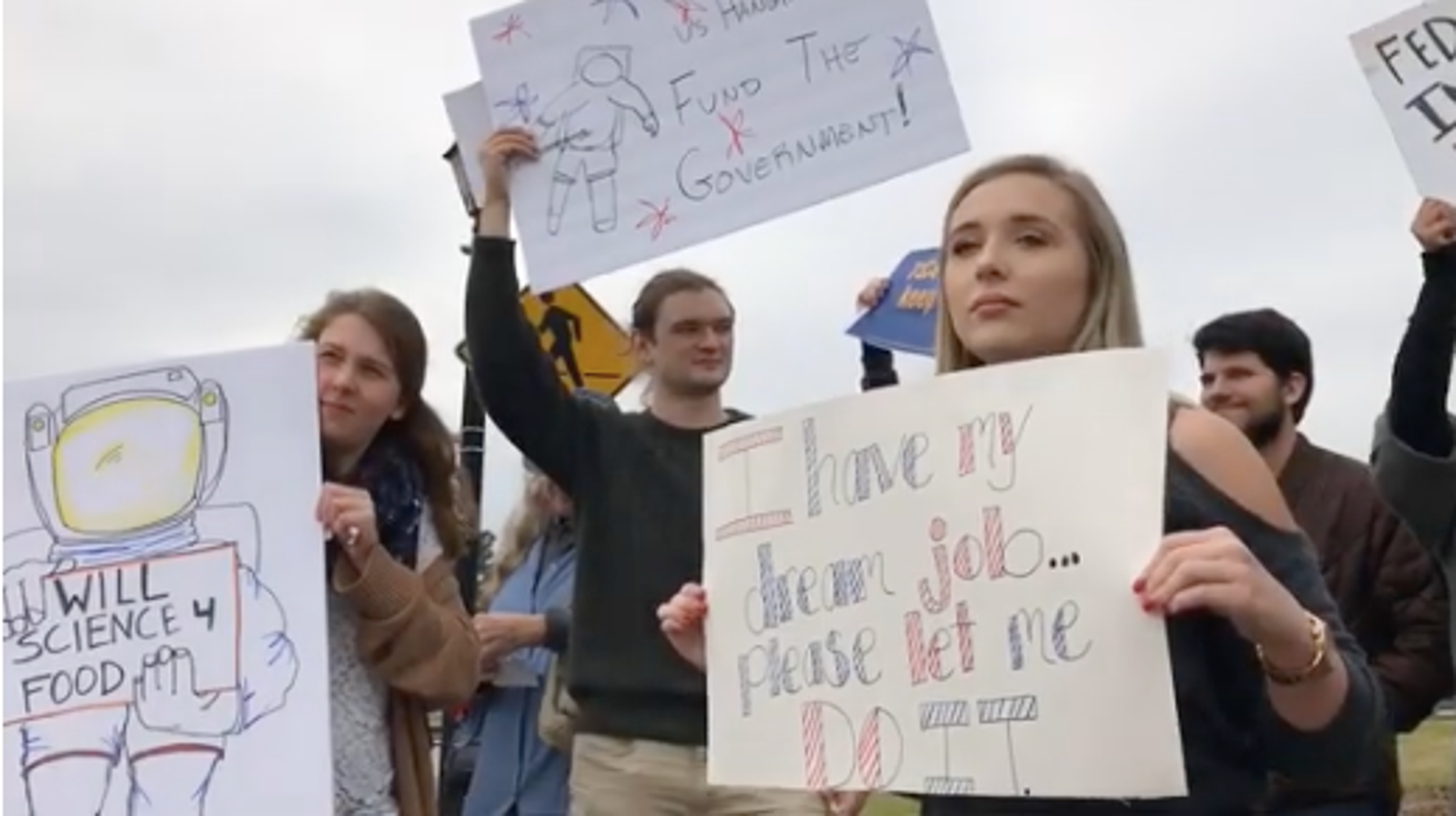 NASA, TSA Workers In Houston Protest Shutdown: 'Make America Work Again ...