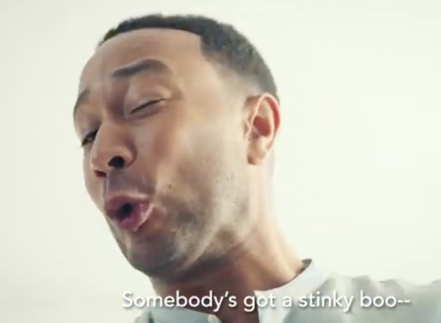 Best Bit Of The Super Bowl? John Legend And Adam Levine's 'Stinky Booty ...