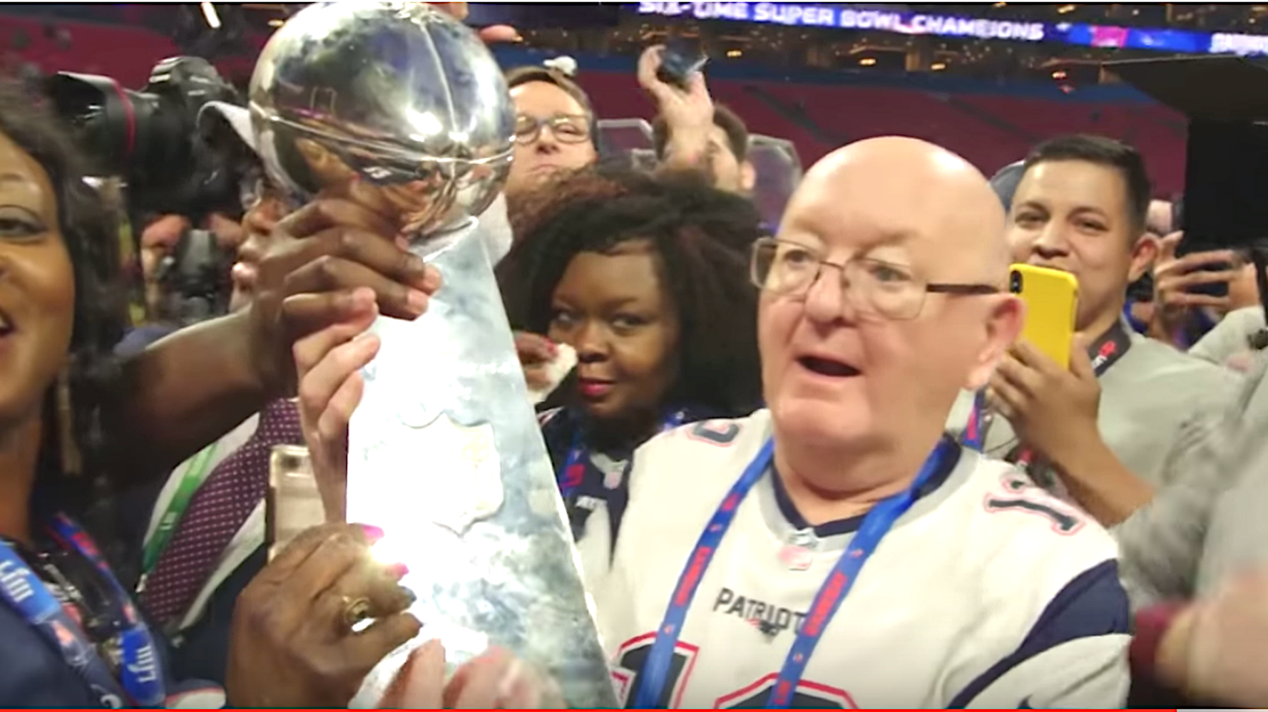 James Corden's Dad At Super Bowl Was Way Better Than The Game ...