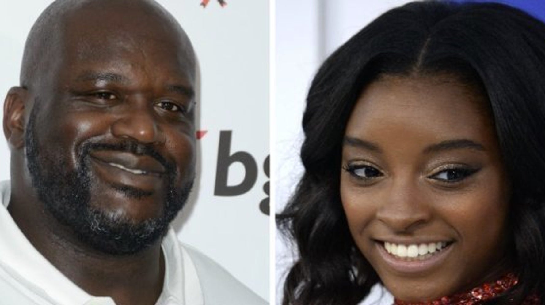 La curiosa foto de Simone Biles (1,45) junto a Shaquille O'Neal (2,16 ...
