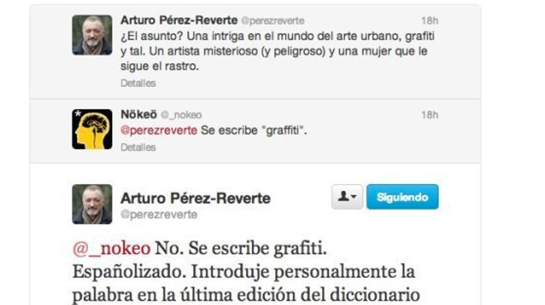 Arturo Pérez Reverte enseña en Twitter lo que pasa cuando corriges la ...
