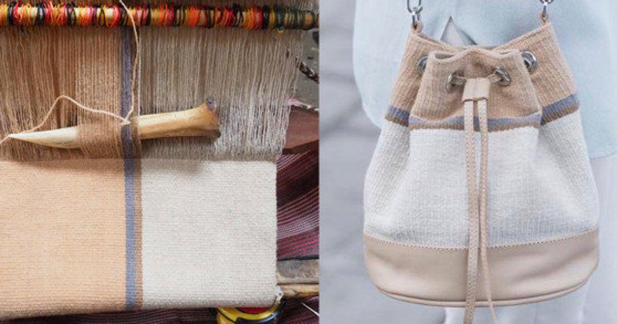 Estos bolsos están hechos con telas naturales elaboradas por mujeres ...