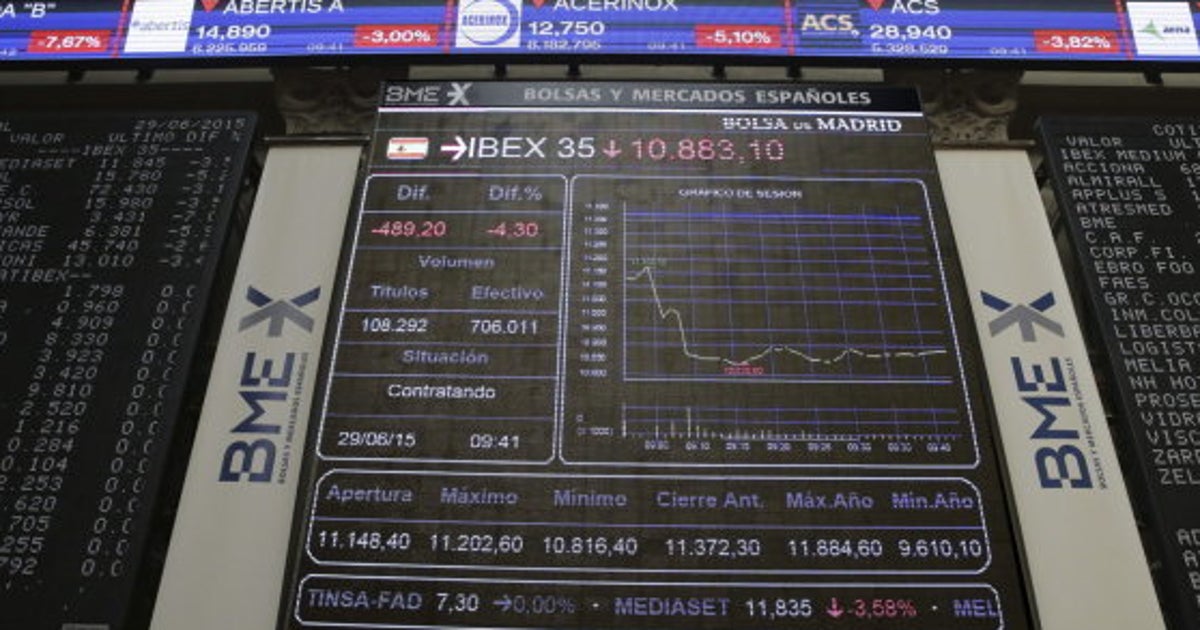 El Ibex-35 se desploma un 4,56% ante la situación de Grecia | El HuffPost