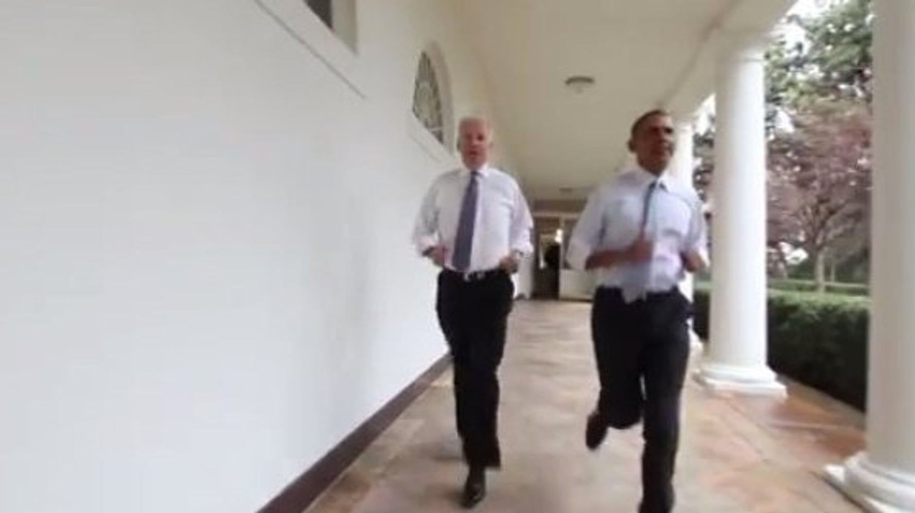 Obama y Biden corren por la Casa Blanca para promover el ejercicio ...