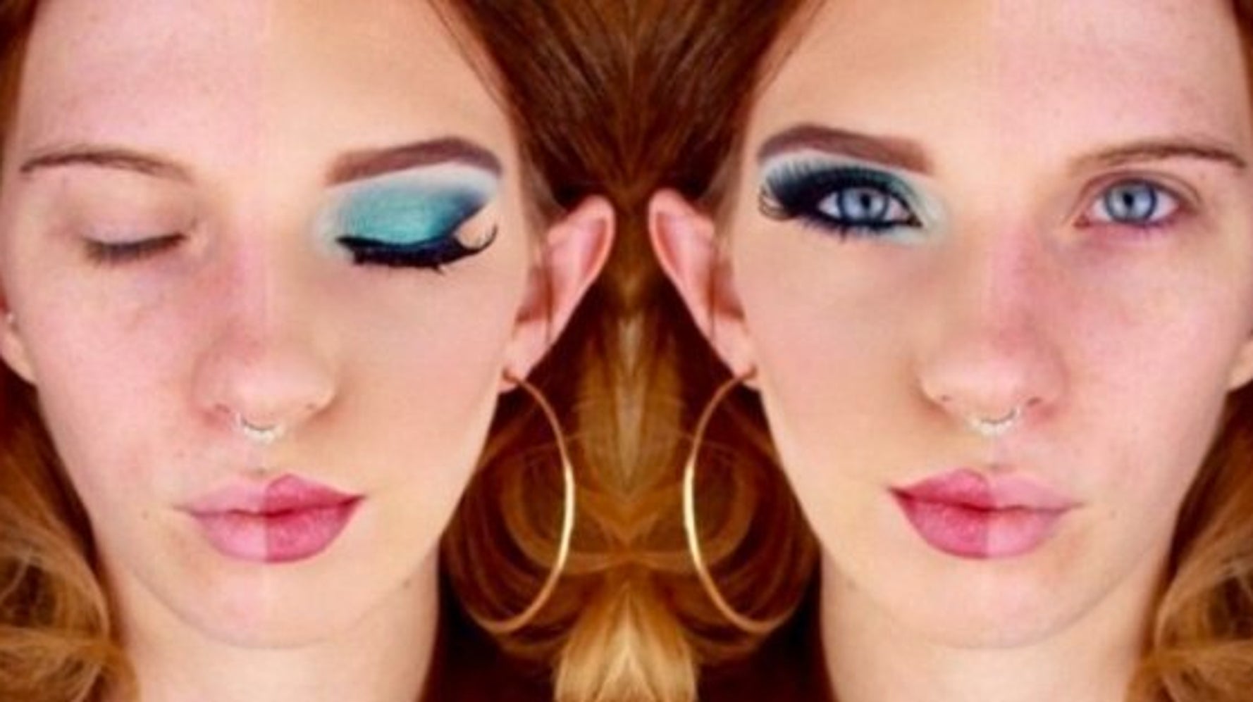 Tuto Maquillage Une Moitié De Visage Maquillé Lautre Pas Une Façon
