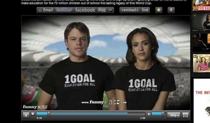 1Goal World Cup PSA With Matt Damon, Jessica Alba And Others Is ...