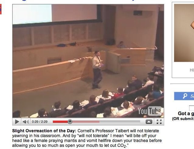 Cornell Professor Talbert Freaks Out Over Student's 'Overly-Loud Yawn ...