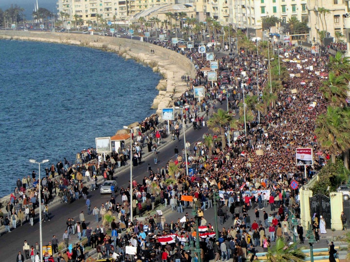 Egypt Protests: Alexandria Demonstration Blocked By Military Police ...