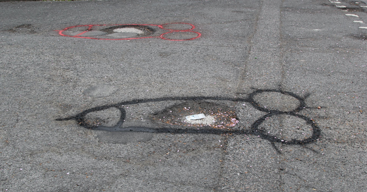 Penis Graffiti Shames Middlesbrough Council Into Fixing Potholes ...