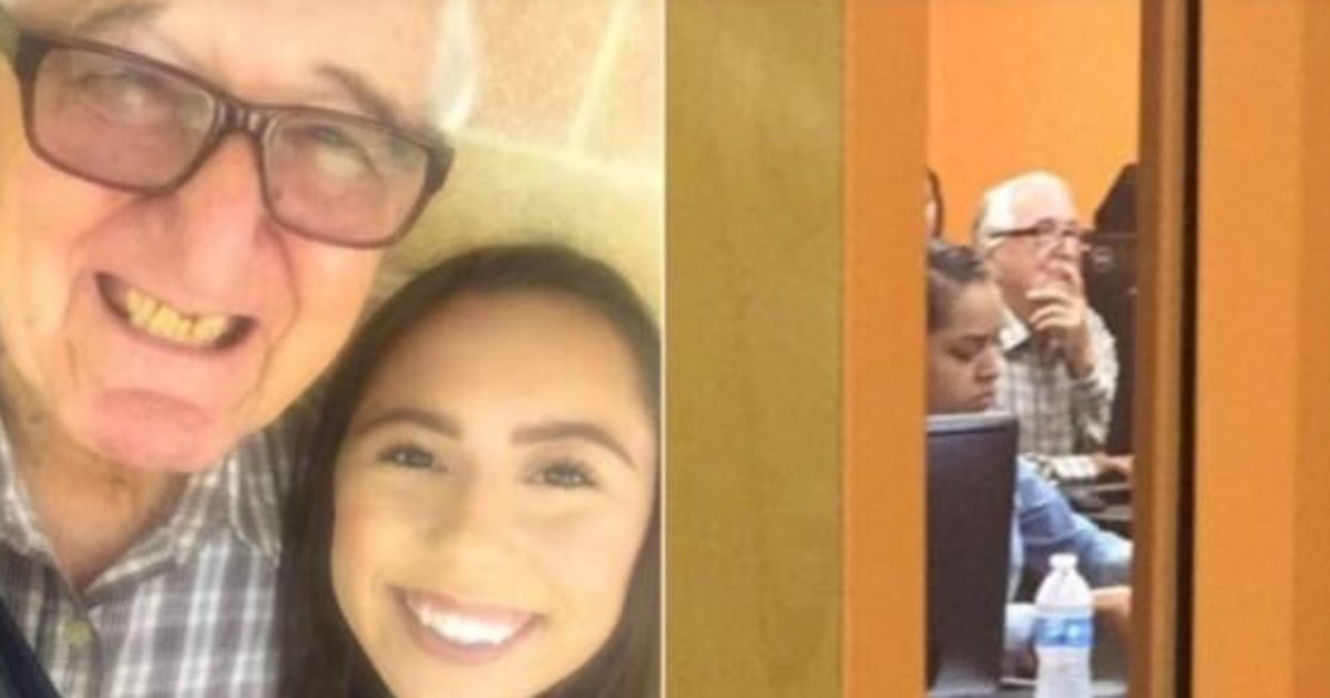 Elle est rentrée à l'université en même temps que son grand-père ...