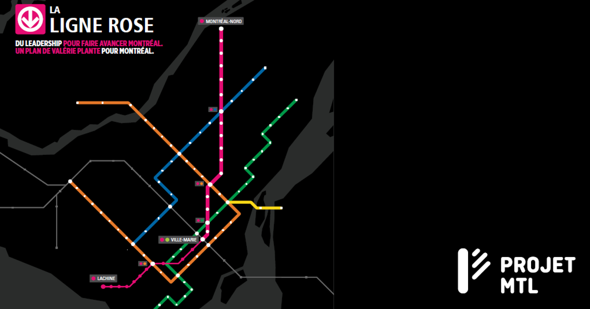 Projet Montréal promet une ligne rose encore plus longue | HuffPost ...