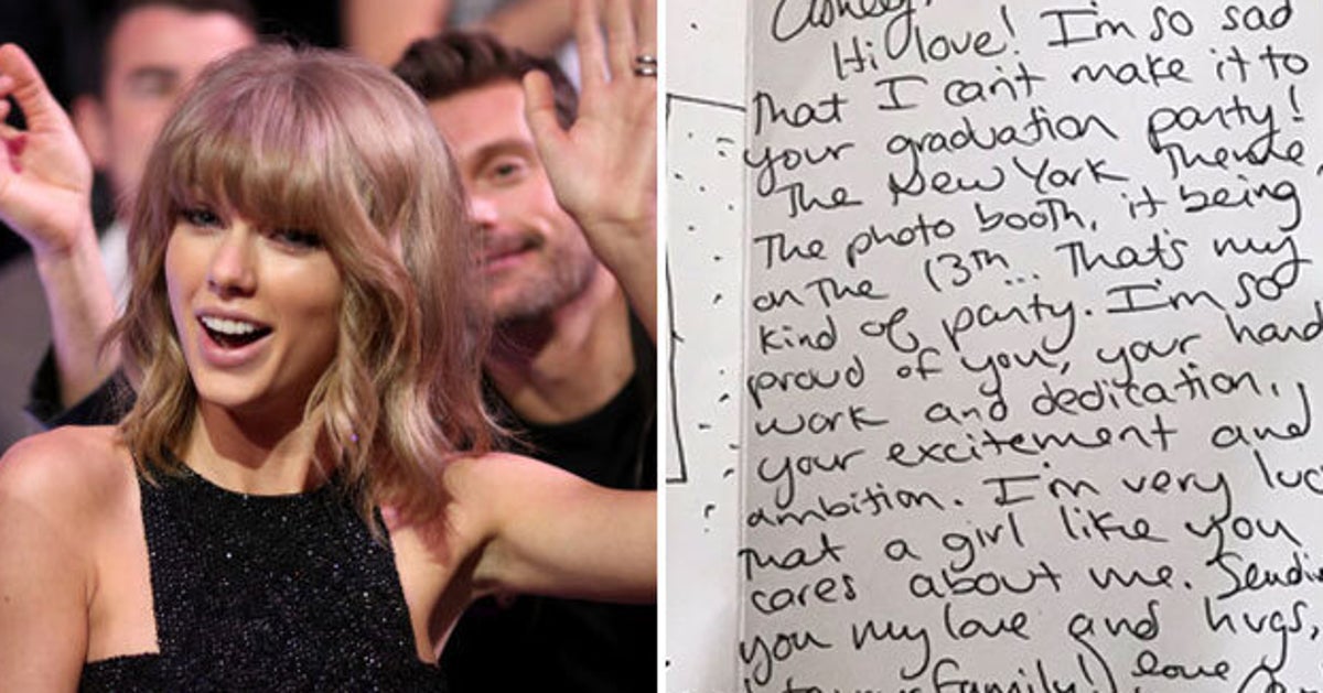 Taylor Swift Comes Out Of Hiding To Send Fan Adorable Handwritten Note ...