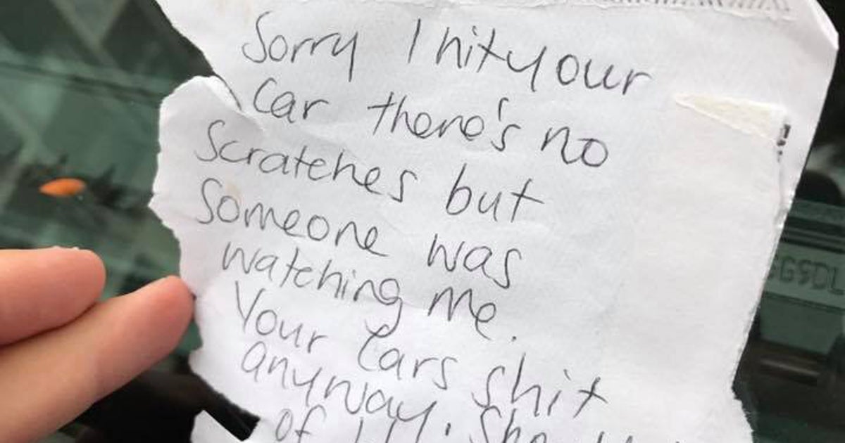 This Apology Note For Hitting Someone's Car Is Not An Apology At All ... This Apology Note For Hitting Someone's Car Is Not An Apology At All ...