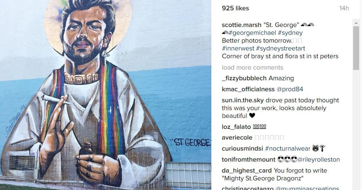 This Stunning Mural In Sydney Depicts George Michael As "St. George ...