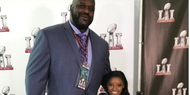 Simone Biles And Shaq Kick Off Super Bowl With An Epic Photo | HuffPost ...