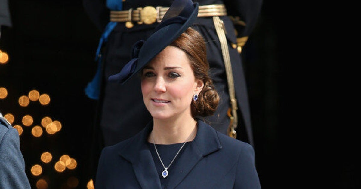 Kate Middleton Looks Chic In Navy At Commemorative Service | HuffPost Style