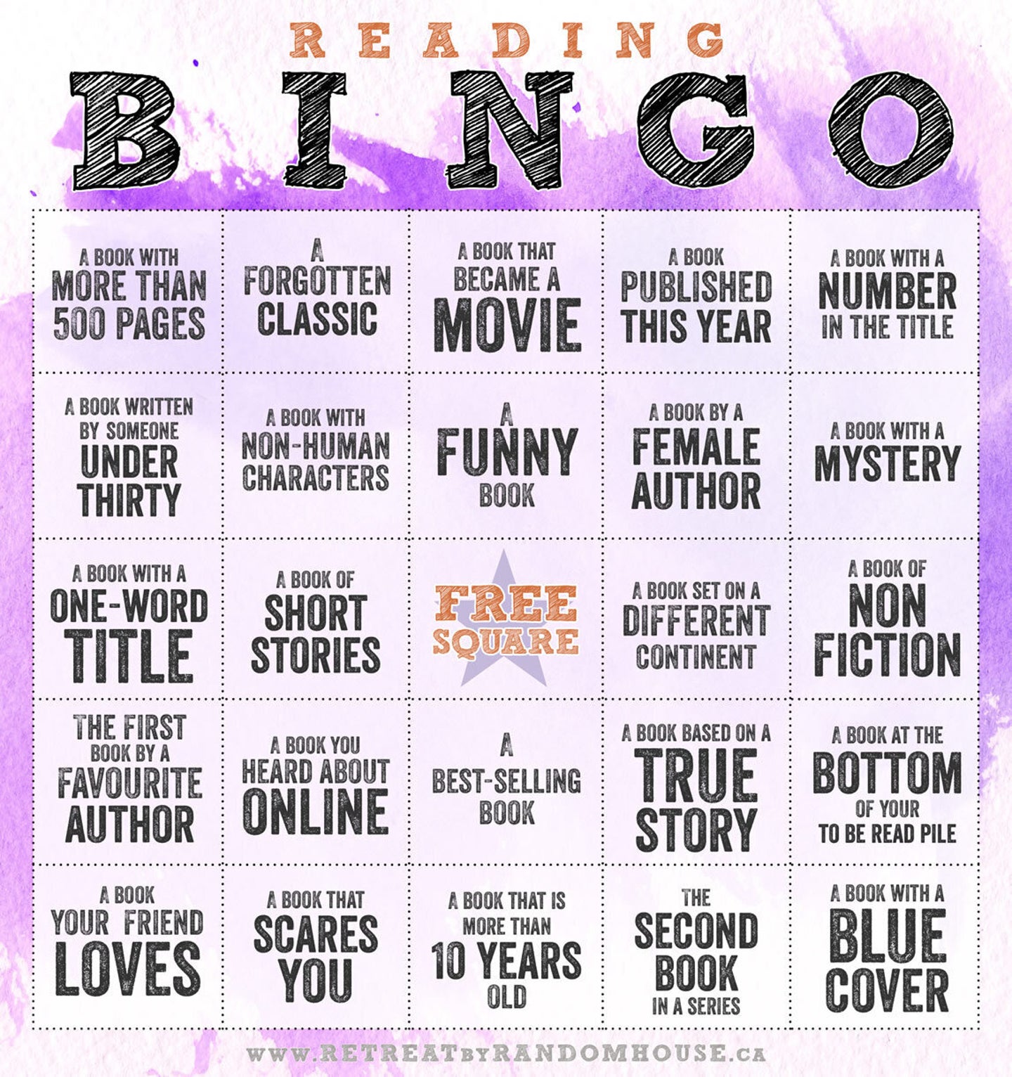 Reading Bingo Challenge 2014 | HuffPost Life
