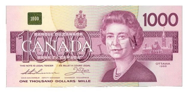 Canadian Money 500 Dollar Bill