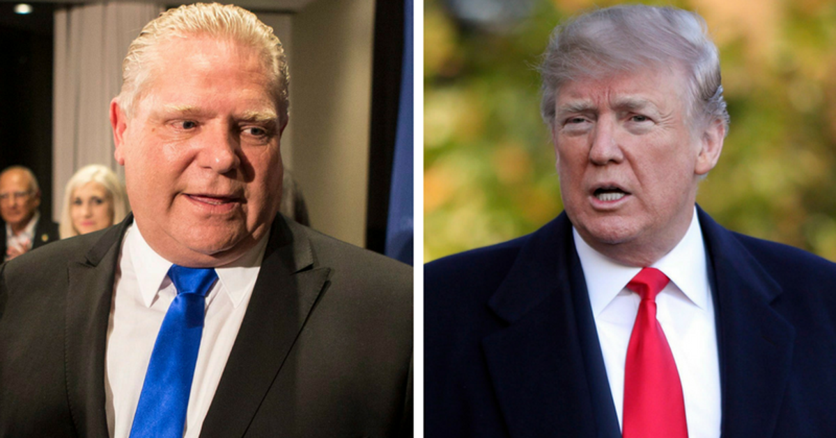 The Doug Ford-Donald Trump Comparisons Roll In After Ontario PC ...