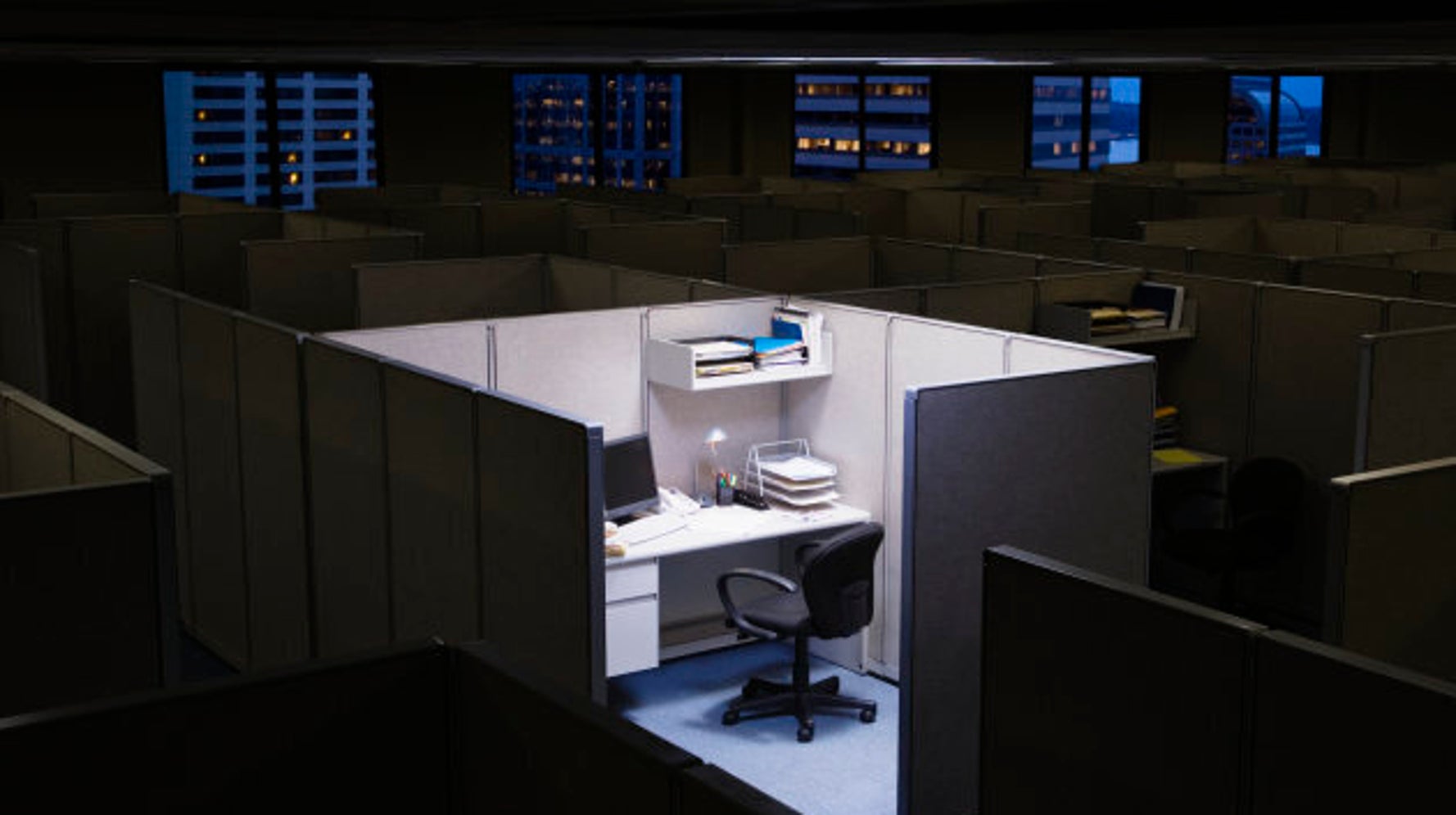 Sad Empty Office Cubicles