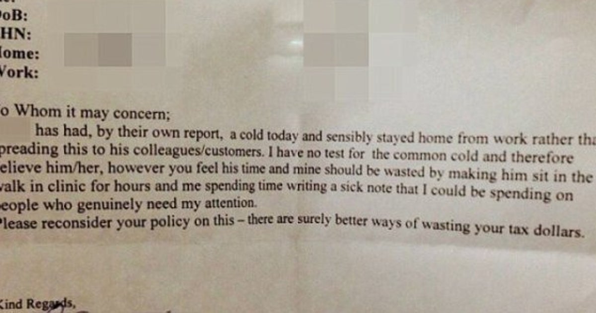 Sick Note From Alberta Doctor Goes Viral | HuffPost Alberta
