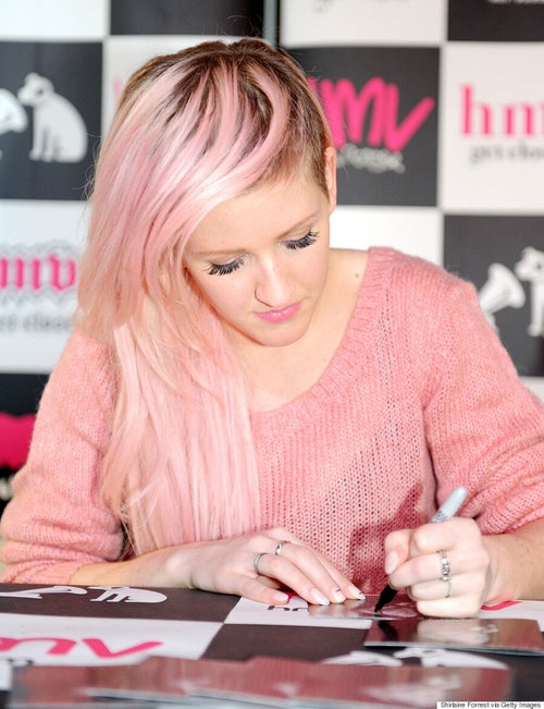 Ellie Goulding Pink Hair