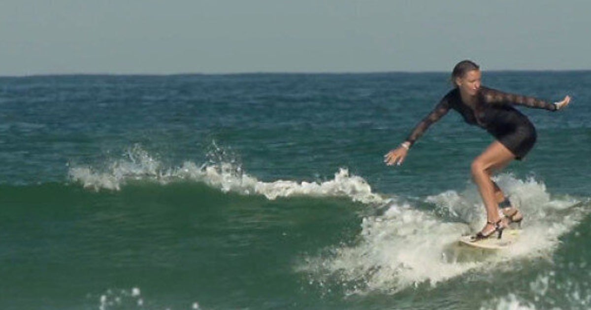 Woman Surfs In High Heels And It's Totally Badass | HuffPost Style
