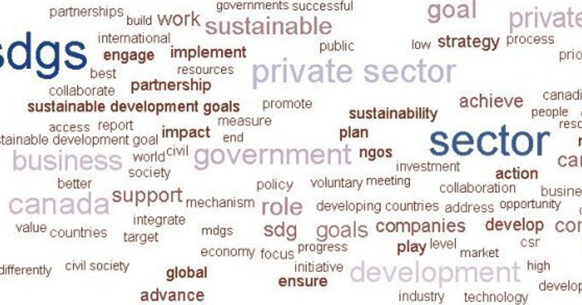 The Canadian Private Sector Speaks Up About The Sustainable Development ...