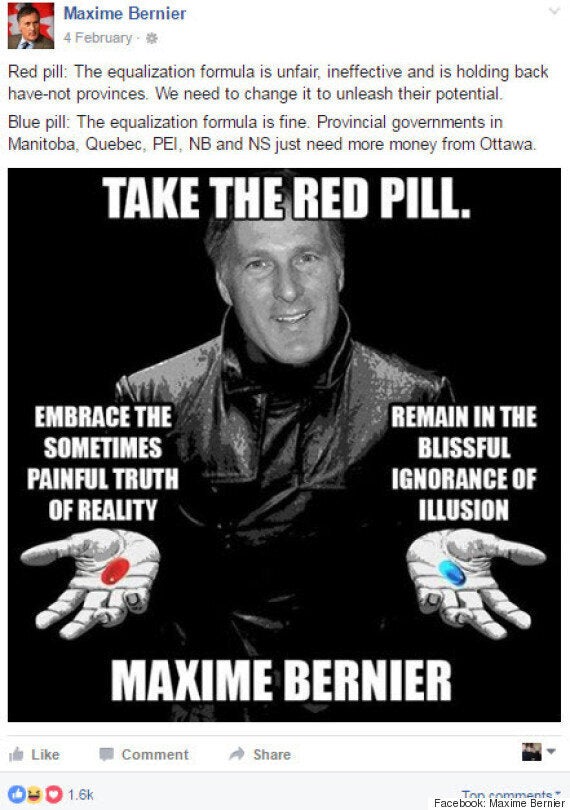 Maxime Bernier Criticized For Using 'Red Pill' Meme Popular Among Anti ...