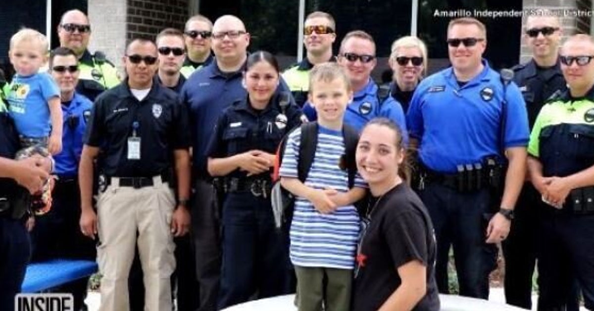 Texas Police Officers Escort Kids To School After They Lost Their ...