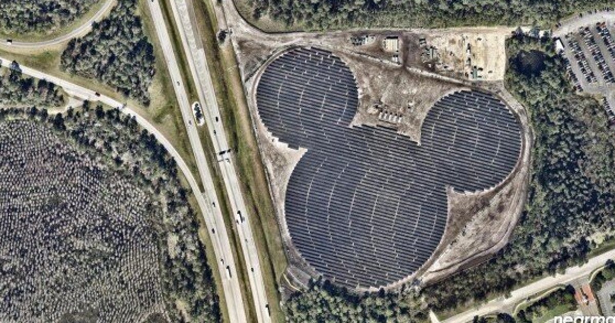 Hidden Mickeys: Disney's Solar Farm Is Unmistakable From The Air ...