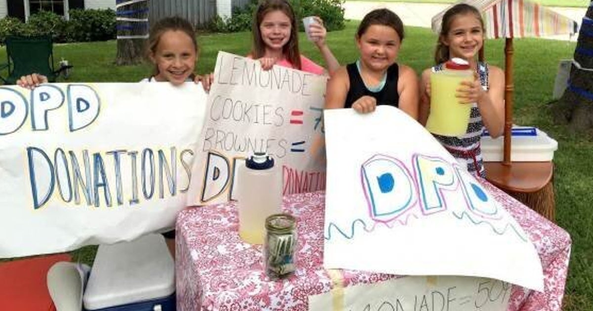 Girls' Lemonade Stand Raises $10,000 For Fallen Dallas Officers ...
