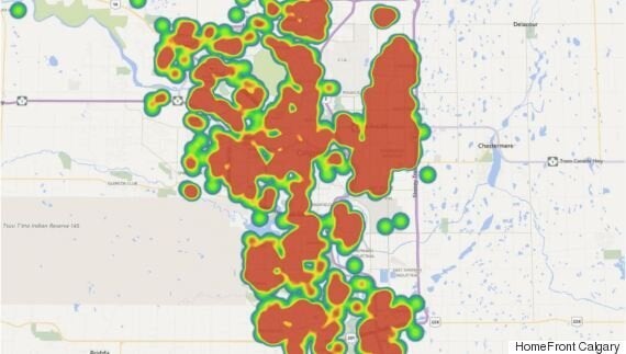 Calgary Domestic Violence Heat Map Shows Incidents Stretch Right Across ...