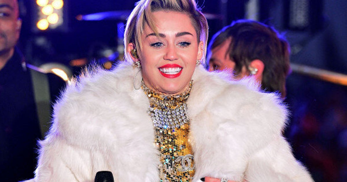Miley Cyrus Rocks Sparkles And Fur On New Year's Eve (PHOTOS ...