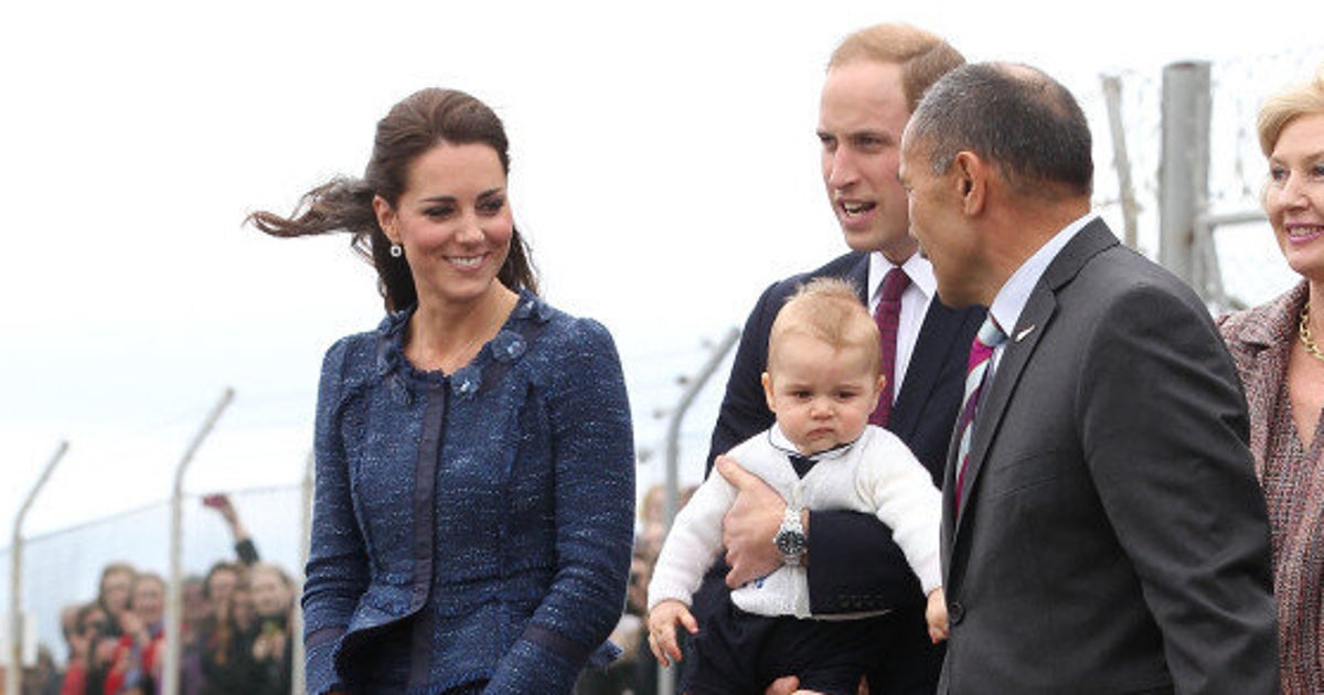 Prince George Alert! Kate, Will And Son Wave Goodbye To New Zealand ...