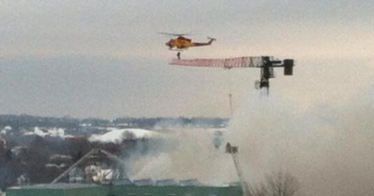 Kingston Fire: Crane Operator Rescued From Blaze (PHOTOS, VIDEO ...