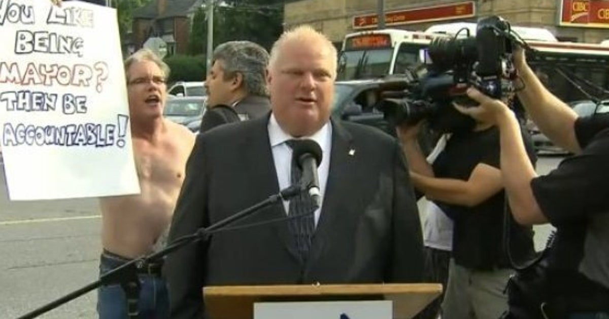 #ShirtlessHorde: Angry Protesters Crash Rob Ford's Press Conference ...