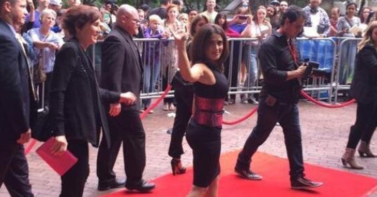 Salma Hayek TIFF 2014: Actress Turns Up The Heat In Slinky LBD ...