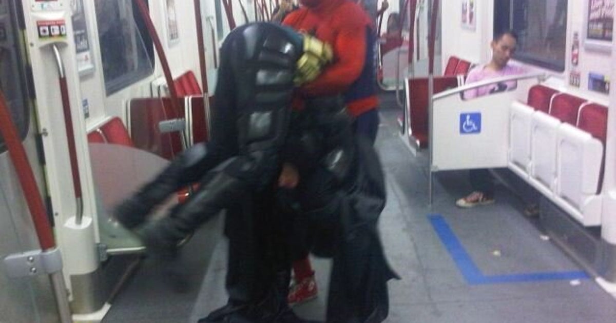 Batman Vs. Spider-Man: Toronto Subway The Scene Of An Epic Brawl ...