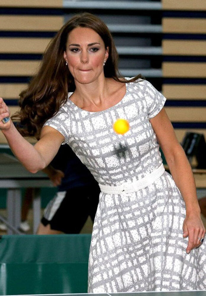 Kate Middleton Dons Body-Hugging Dress While Playing Table Tennis At ...