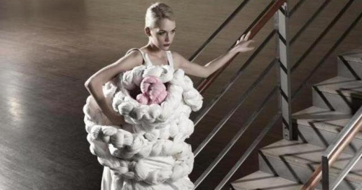 Toilet Paper Dresses: Canadian Designers Turn White Cashmere Into ...
