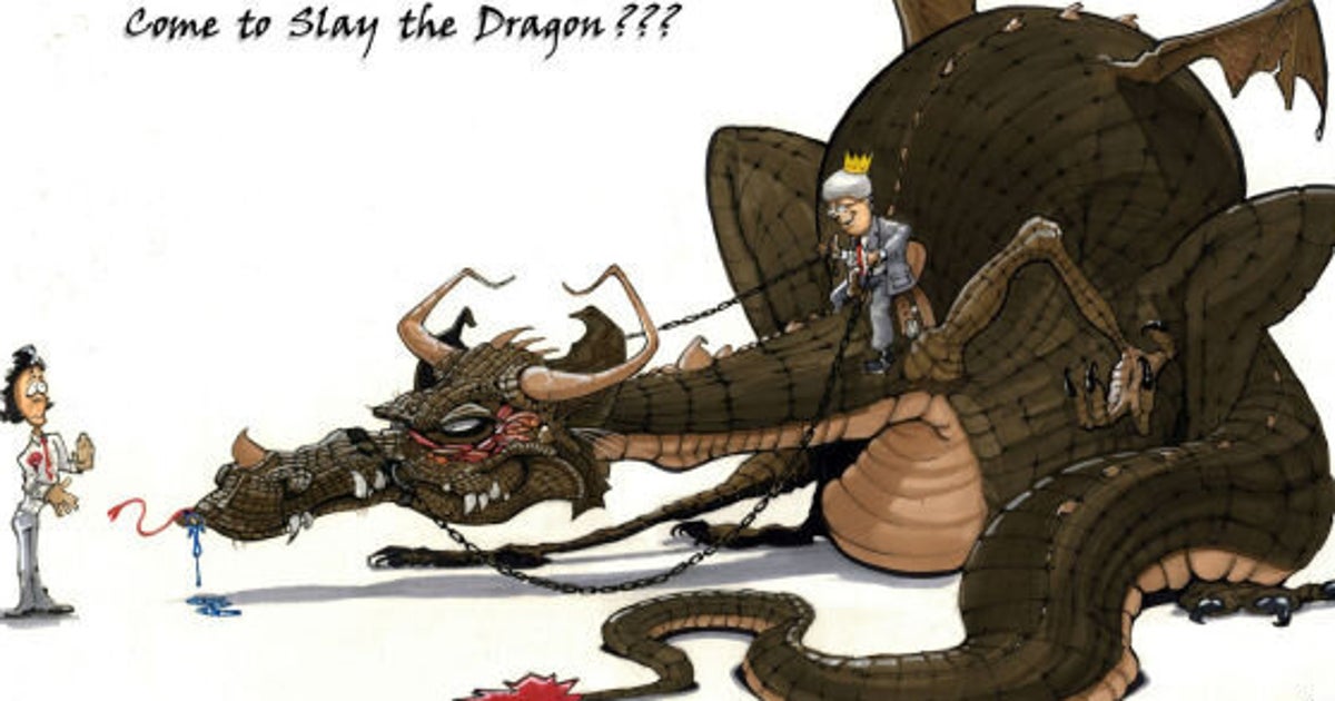 Justin Trudeau.. Dragon Slayer or Sir Robin? (CARTOON) | HuffPost Alberta