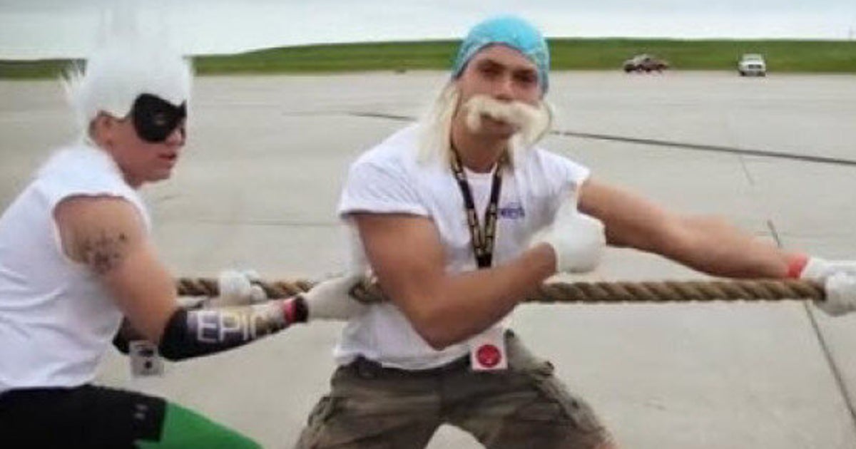 Cargo Plane Pull: Calgary Teams Pull Aircraft 560 Metres Down Tarmac ...