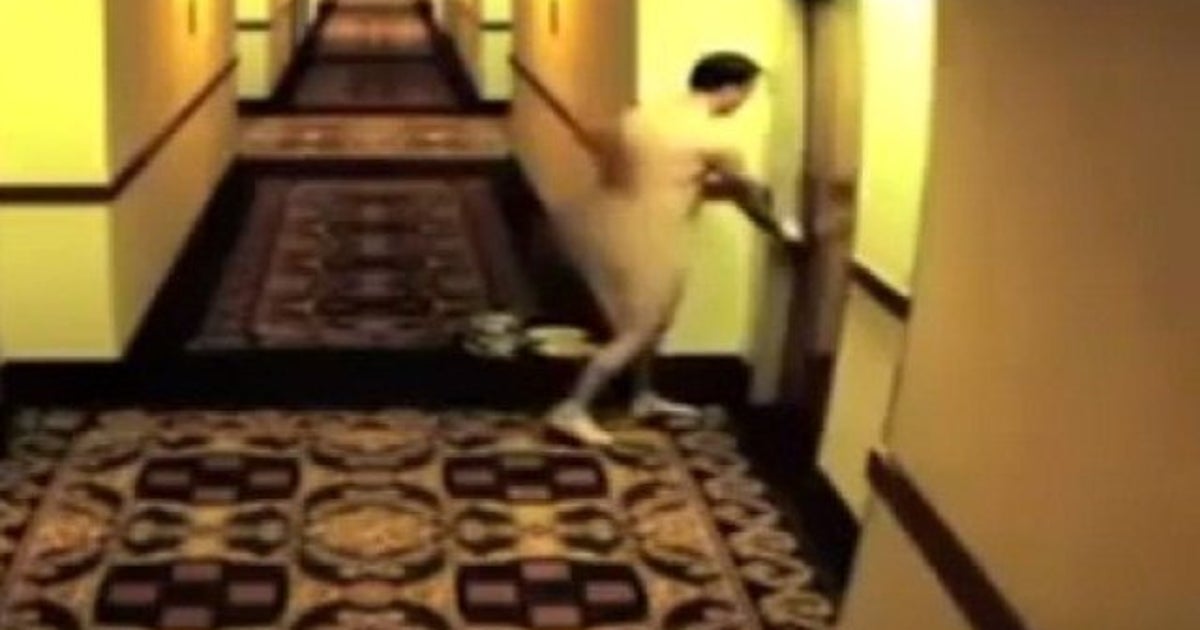 Never Do This At A Hotel Cameras Capture Naked Man Locked Outside Of