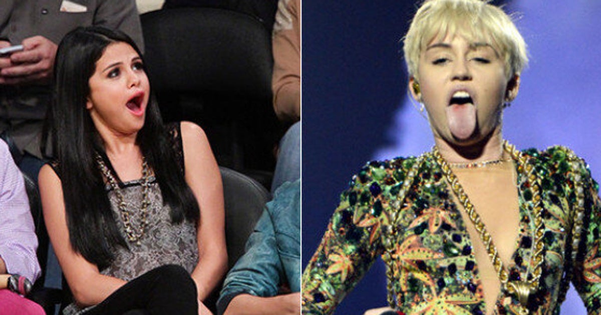 Miley Cyrus Sings 'FU' While Holding Selena Gomez's Likeness (VIDEO ...