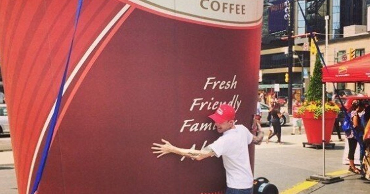 Deadmau5 Hugs Giant Tim Hortons Double Double In Most Canadian Photo ...