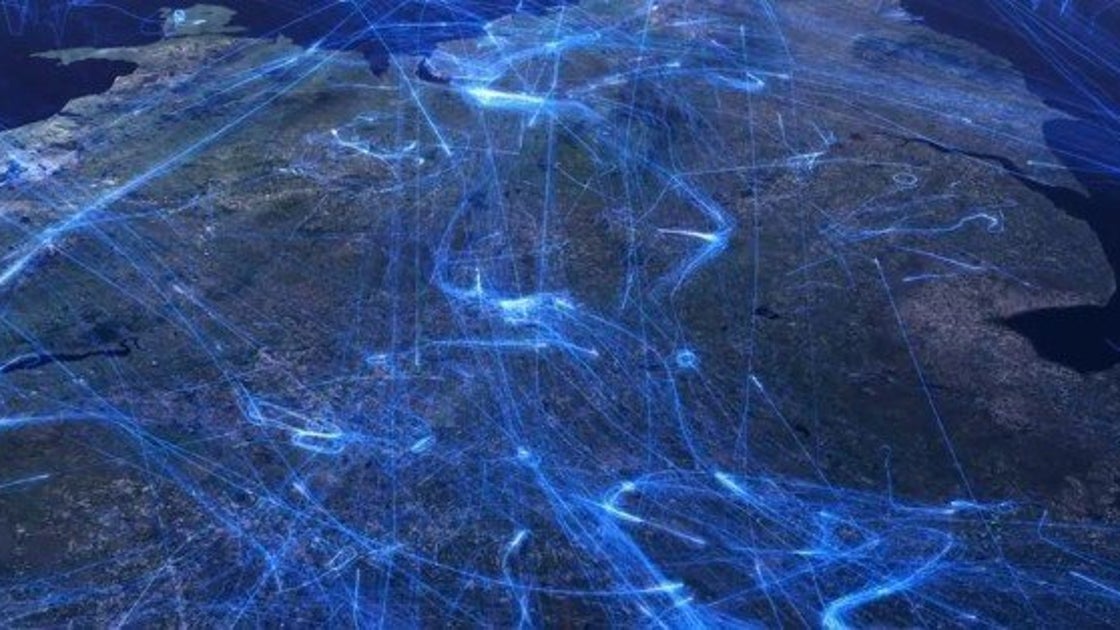 Air Traffic Control Time Lapse